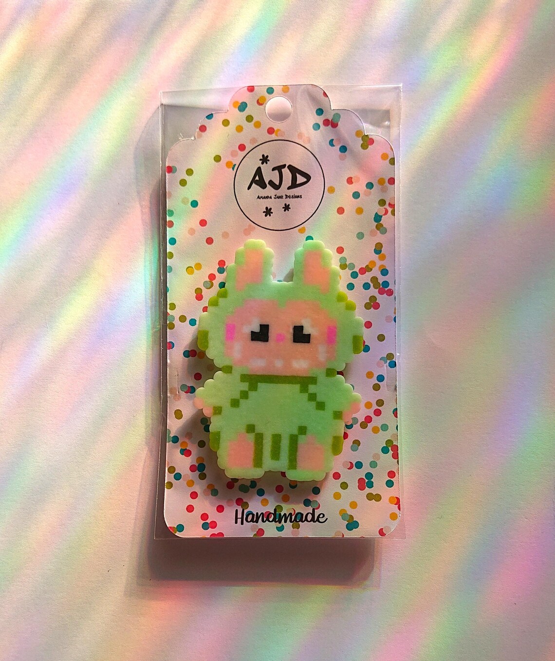 Labubu Inspired Badges, Perler/hama/fuse Bead Pins, Bag Accessory ...