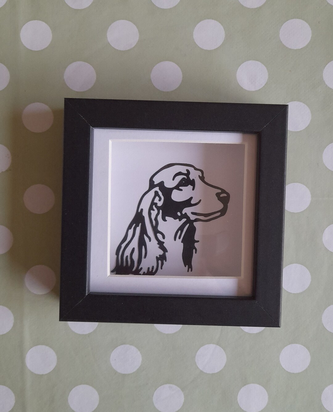 Cocker Spaniel Picture in Black Box Frame by Sarah Sample Art - Etsy