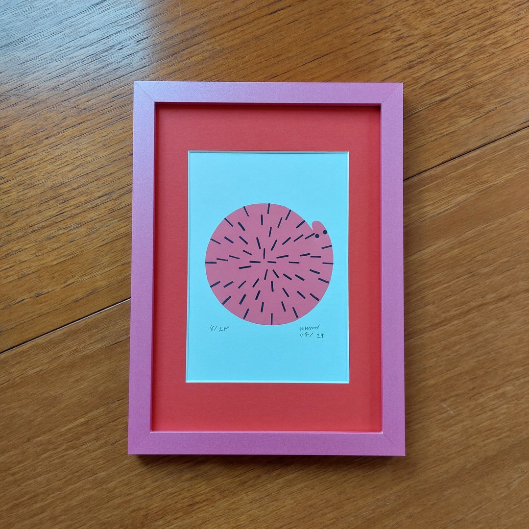 Linocut Abstract Worm Limited Edition - Etsy