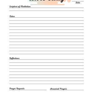 Printable Bible Study Sheets, Sermon Notes - Etsy