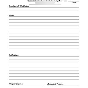 Printable Bible Study Sheets, Sermon Notes - Etsy