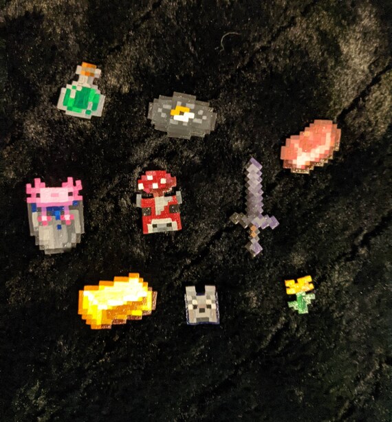 Assorted Minecraft Charm/earring/pin/keychain - Etsy