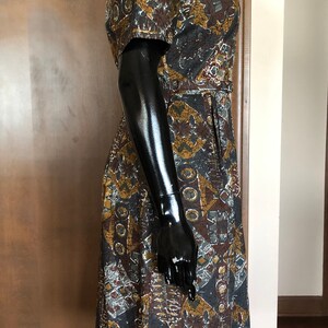 1950s Dress Abstract Cotten Print Day Dress by Anne Garson - Etsy