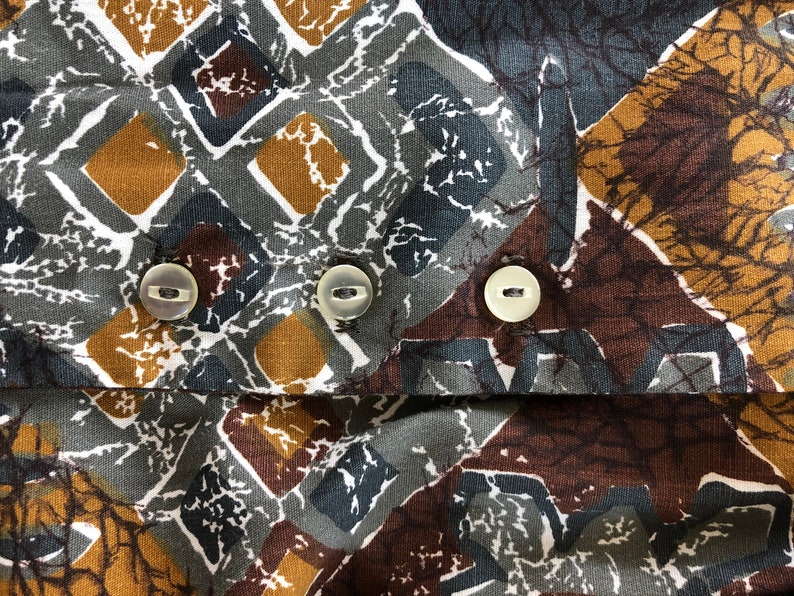 1950s Dress Abstract Cotten Print Day Dress by Anne Garson - Etsy