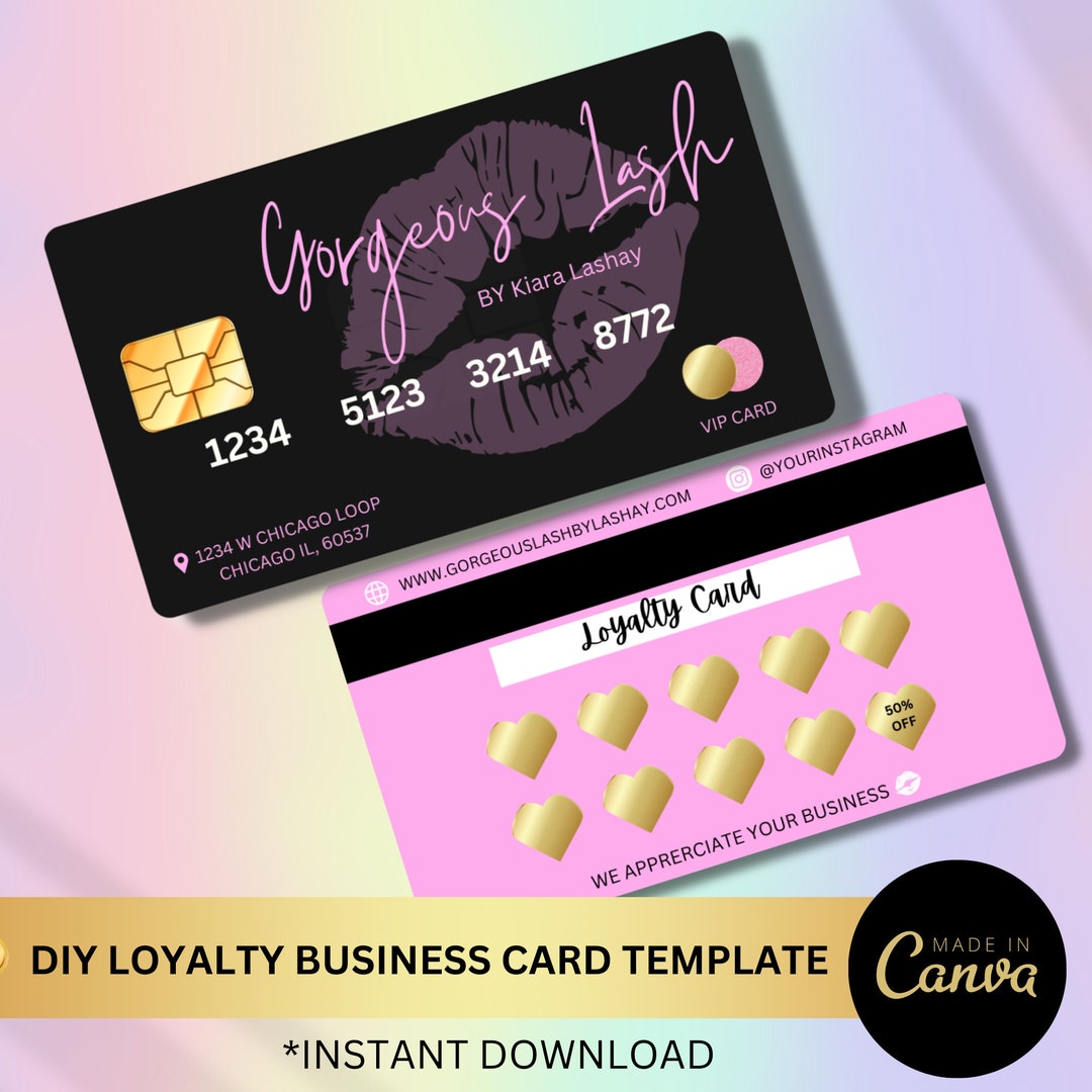 Loyalty Business Card, Customer Reward Card, Small Business Discount ...