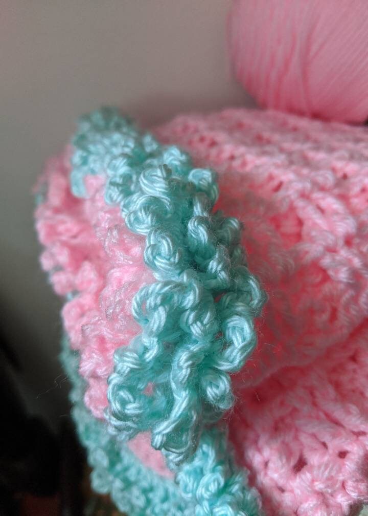 Pink Waffle Stitch Throw - Etsy