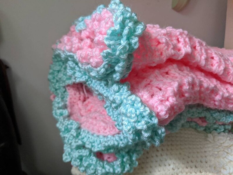Pink Waffle Stitch Throw - Etsy