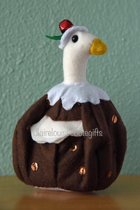 Christmas Pudding Goose Christmas Holly Keepsake Gift - Etsy