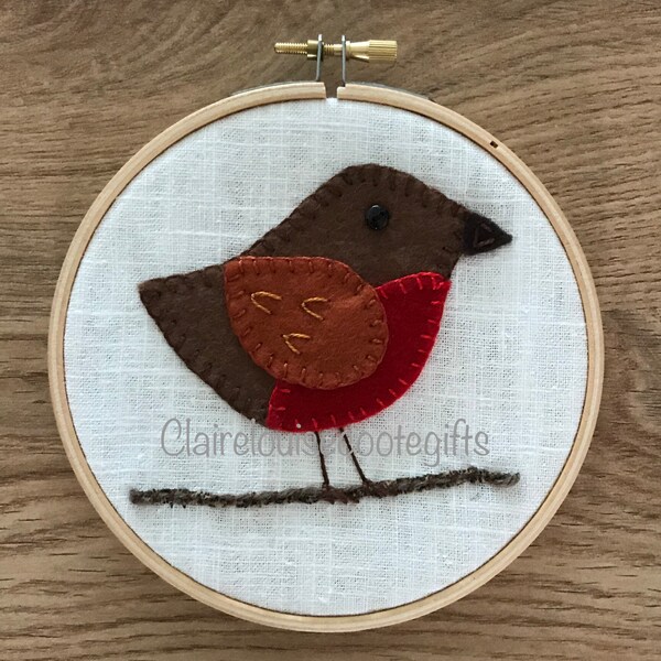 Robin Embroidery - Etsy UK