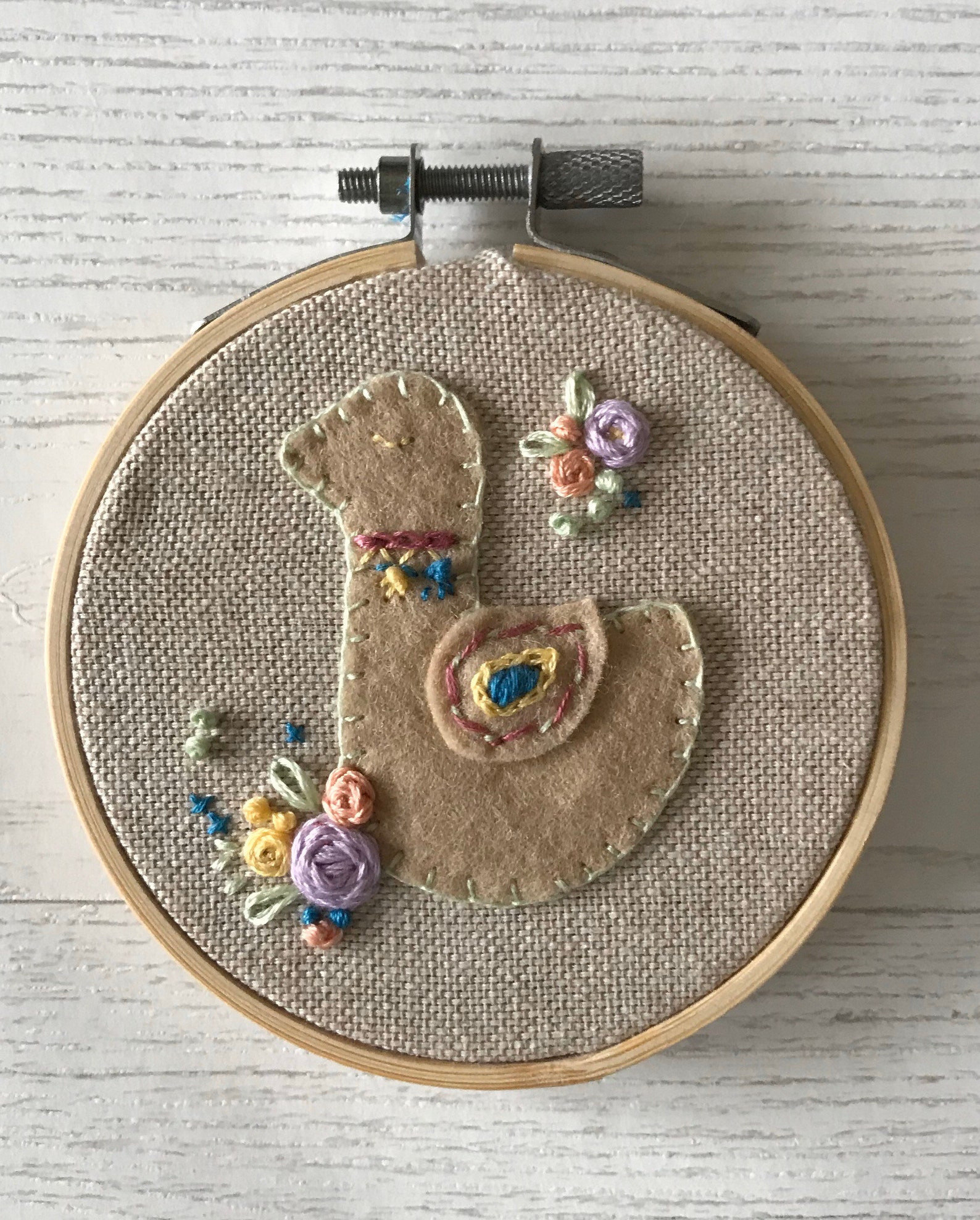 Handmade Embroidery Goose Goose Embroidery Flowers - Etsy UK