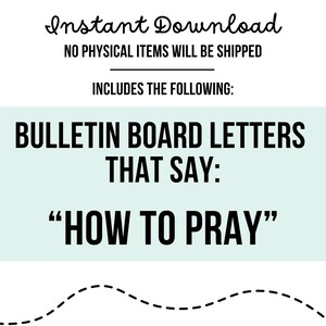 Christian Bulletin Board Kit - How to Pray - ACTS - Christian Classroom ...