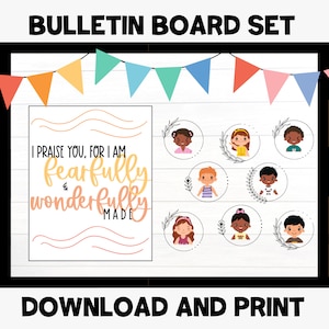 Christian Bulletin Board Kit - Fearfully and Wonderfully Made - Psalm ...