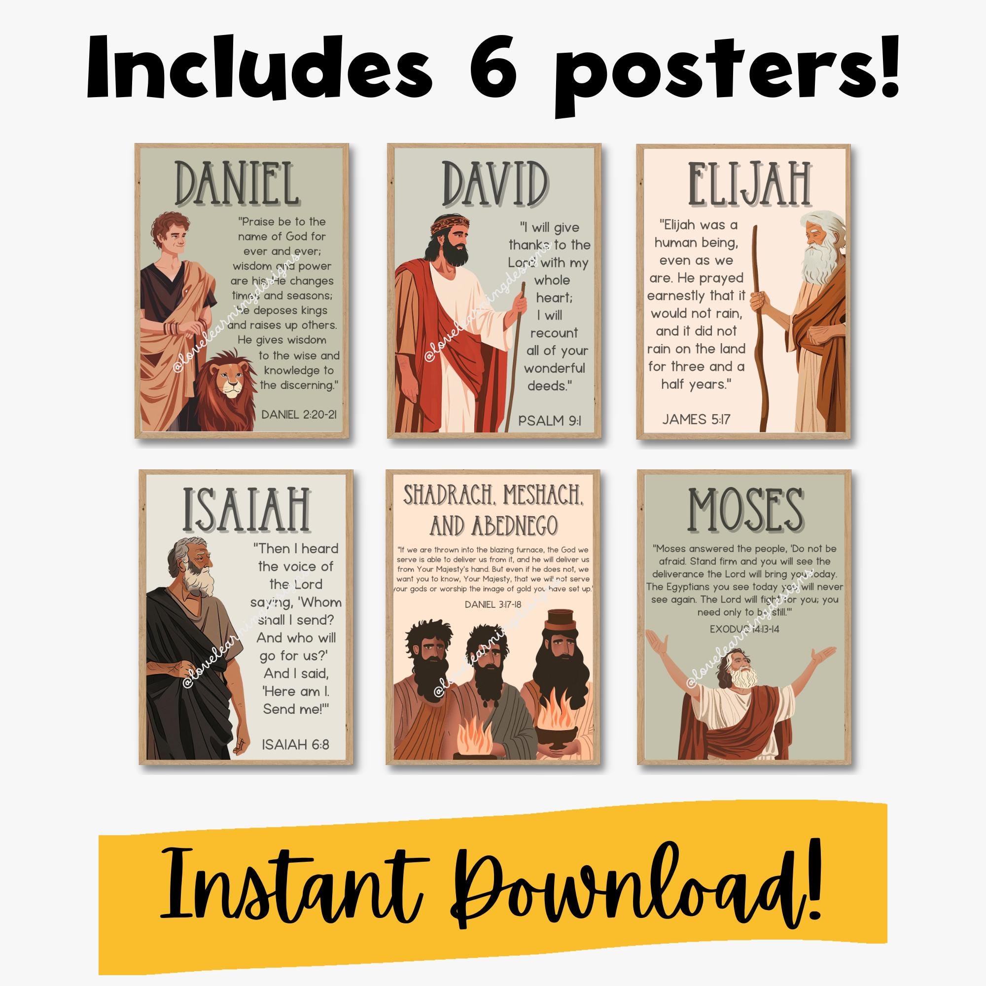 Men of the Bible - Printable Posters - Christian Classroom Decor ...