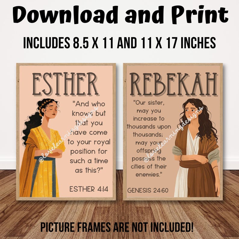 Women of the Bible - Printable Posters - Christian Classroom Decor ...