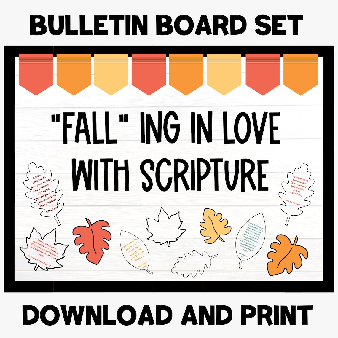 Fall Christian Bulletin Board Set Fall Bulletin Board - Etsy