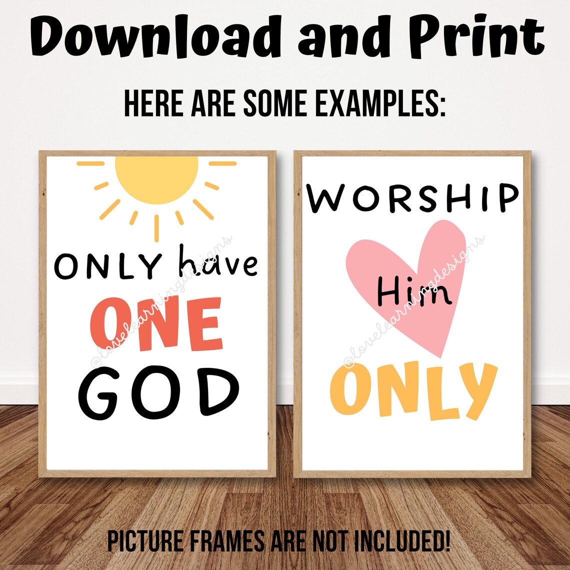 The 10 Commandments Posters God's Rules Christian - Etsy