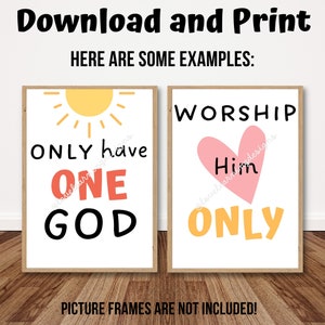 The 10 Commandments Posters - God's Rules - Christian Classroom Decor ...