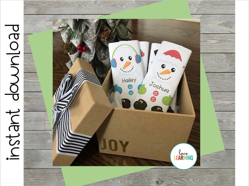 Snowman Chocolate Bar Wrapper - Student Gifts From Teacher - Students ...