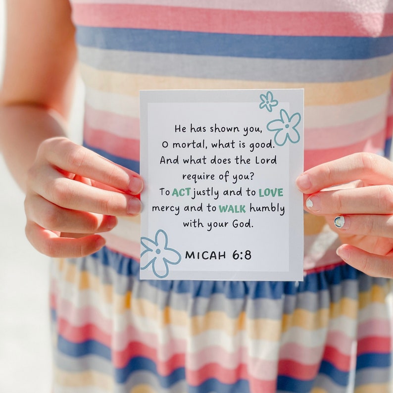 Scripture Cards for Kids Bible Verse Memory Cards for Kids Bible Notes ...