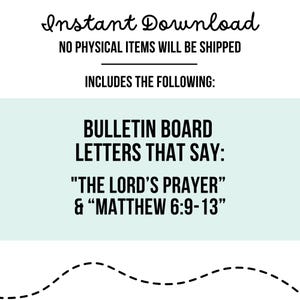The Lord's Prayer Bulletin Board Kit - Lord's Prayer Kids Posters and ...