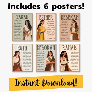 Women of the Bible - Printable Posters - Christian Classroom Decor ...