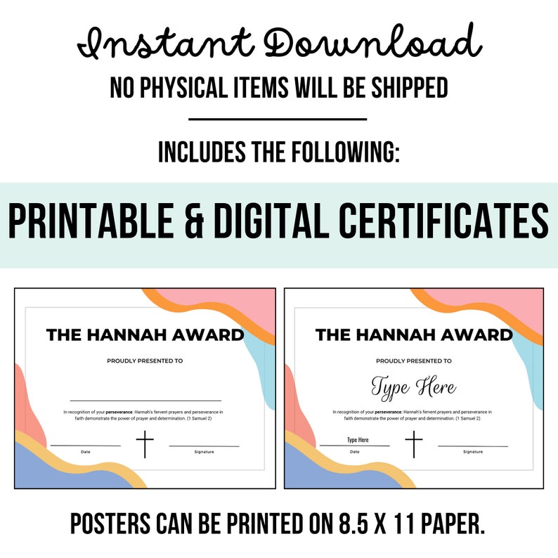 Christian Character End of Year Awards - Class Certificates - Christian ...
