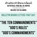 Ten Commandments Bulletin Board, Christian Classroom Decor, Sunday ...