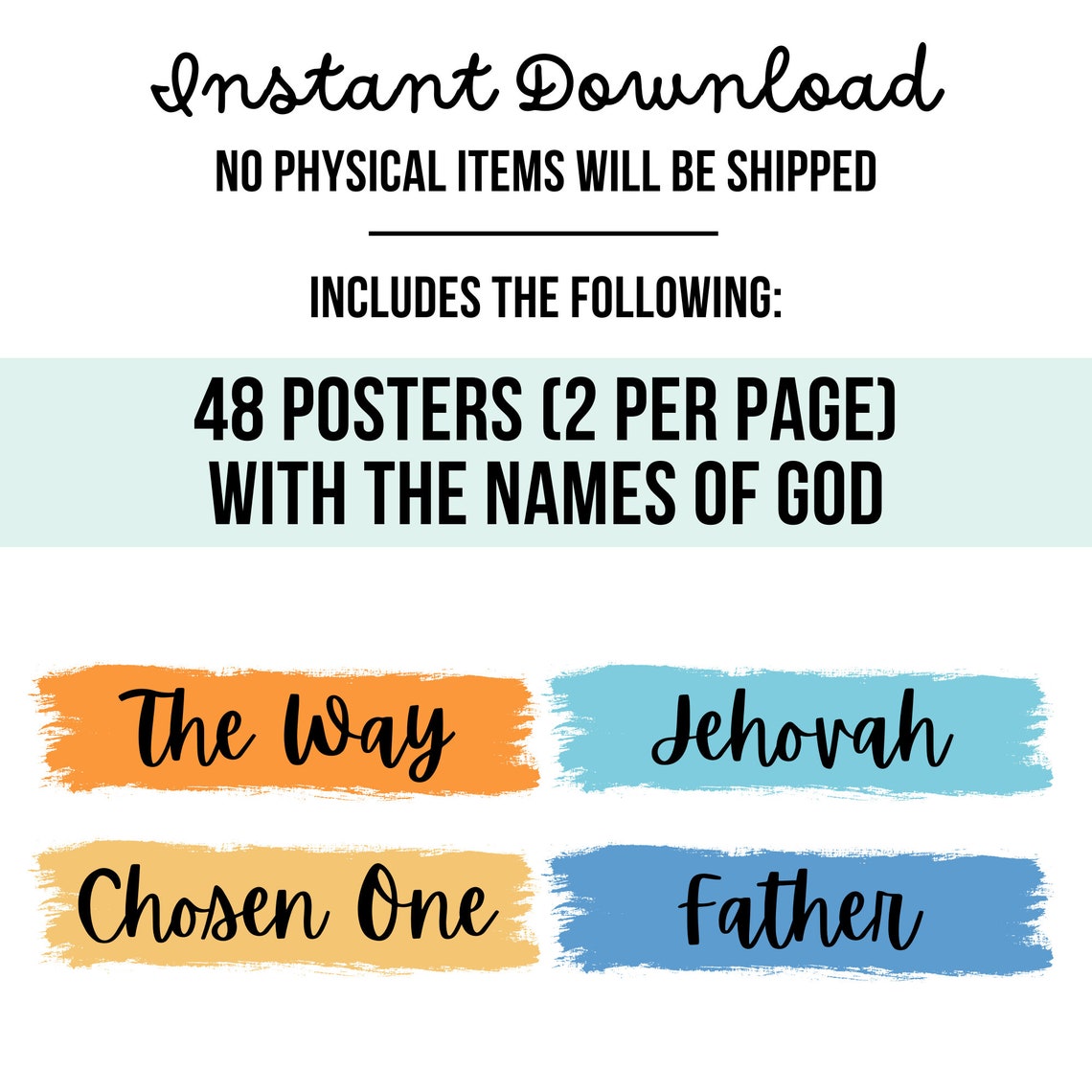 Names of God Bulletin Board Set, Christian Classroom Decor, Sunday ...