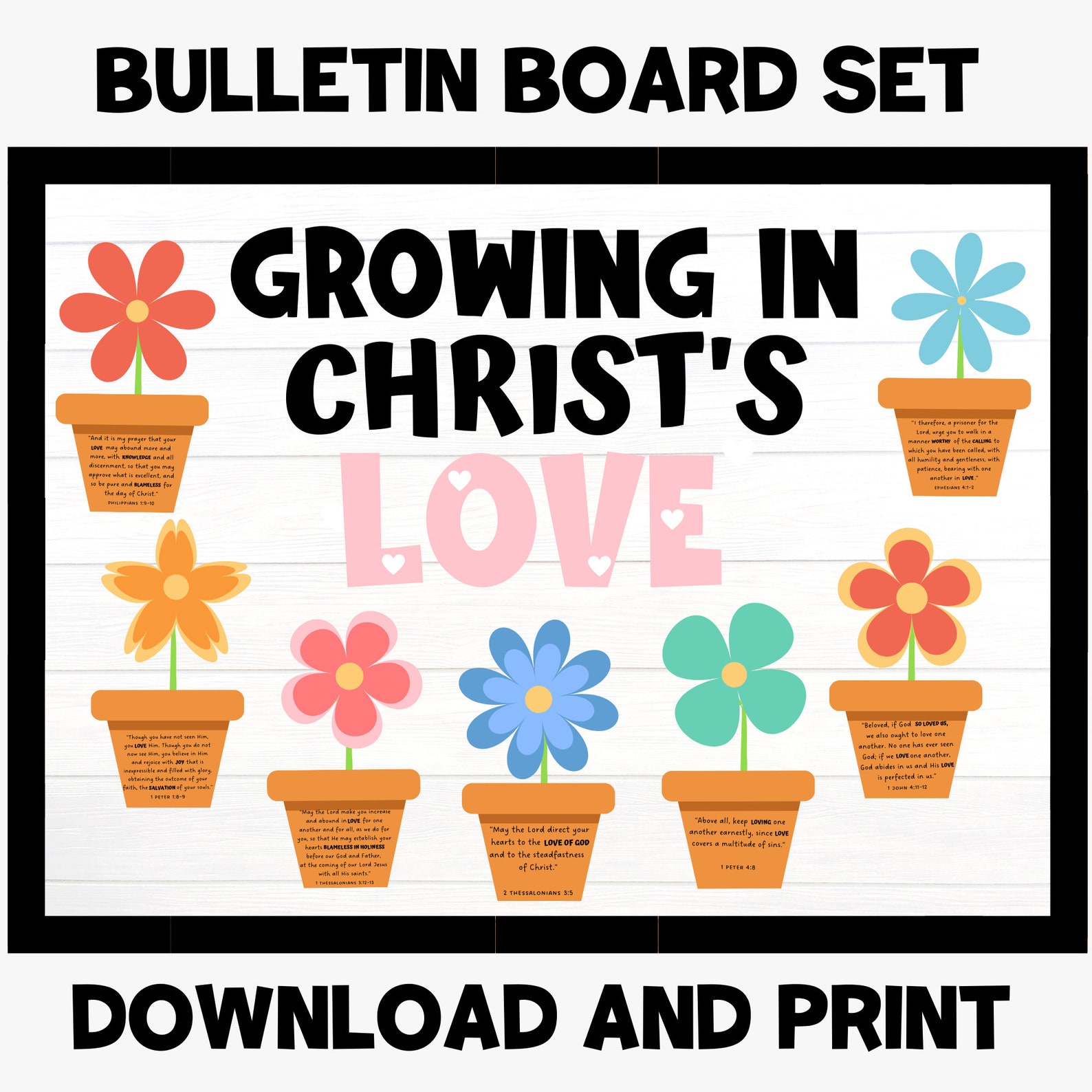 Spring Bulletin Board Kit Love Bulletin Board Christian - Etsy