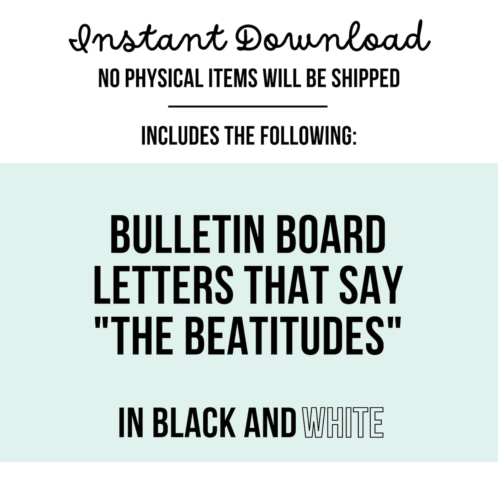 Beatitudes Christian Bulletin Board Set, Christian Classroom Decor ...