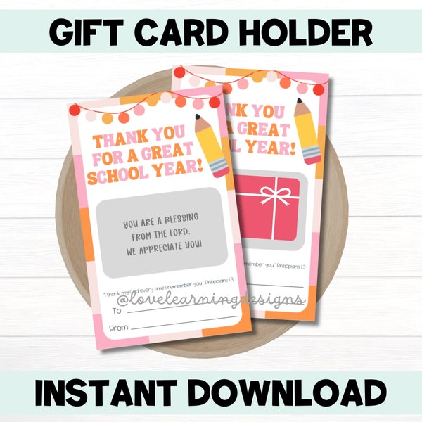 Christian Teacher Appreciation Card - Etsy