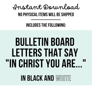 In Christ You Are Christian Bulletin Board for Kids, Christian ...