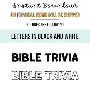 Bible Trivia Christian Bulletin Board, Sunday School, Classroom Decor ...