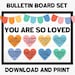 Christian Bulletin Board Set: You Are so Loved, Sunday School Decor ...