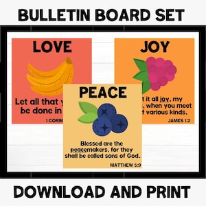 Fruit of the Spirit Bulletin Board Set - Christian Classroom Decor ...