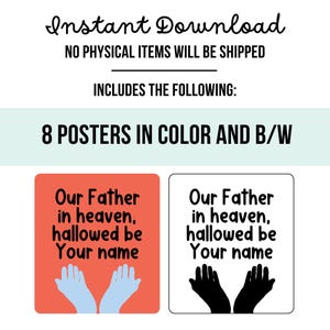 The Lord's Prayer Bulletin Board Kit - Lord's Prayer Kids Posters and ...