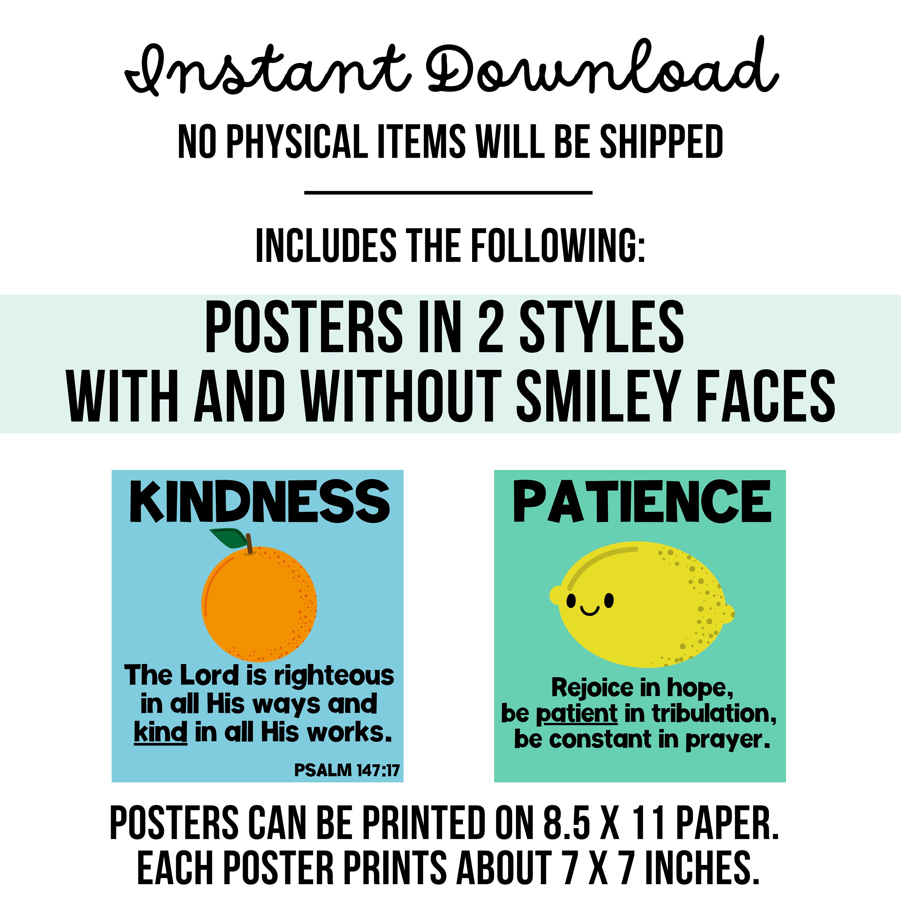 Fruit of the Spirit Bulletin Board Set - Christian Classroom Decor ...