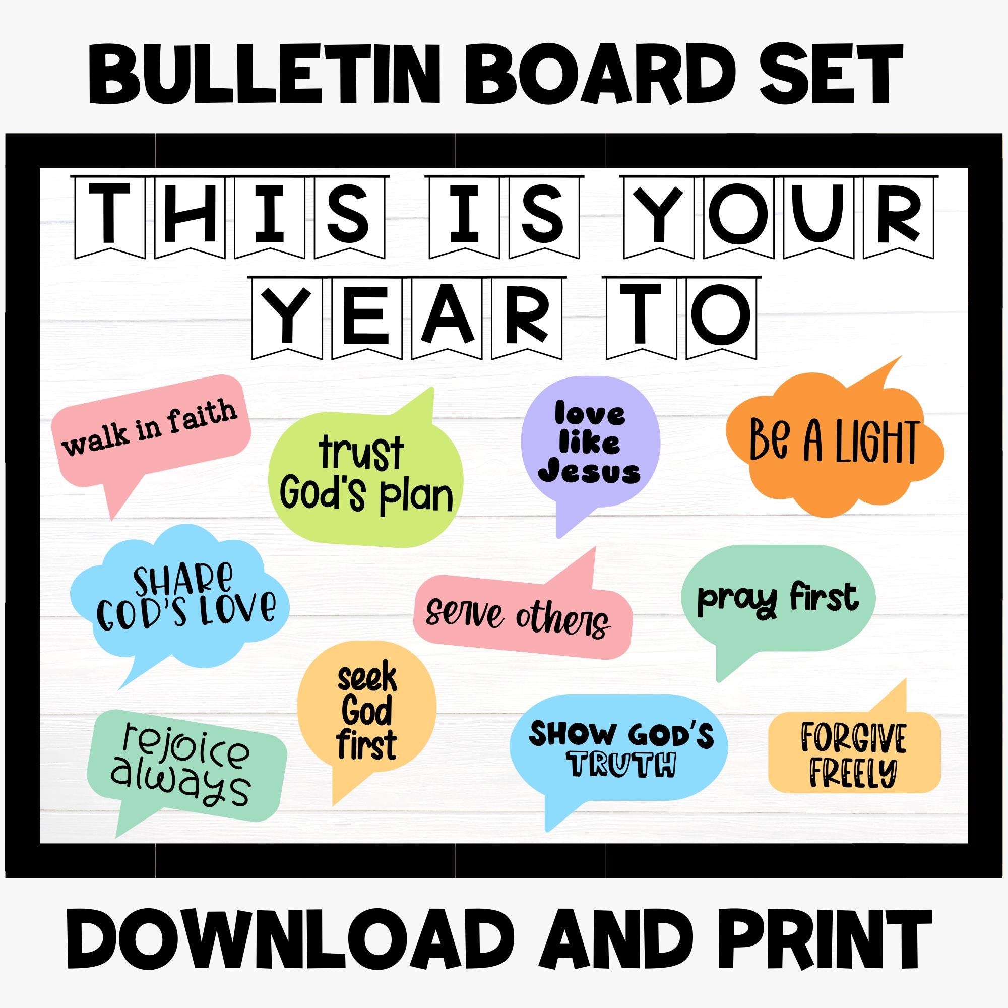 Christian Bulletin Board Kit, New Year 2026, "this is Your Year To ...
