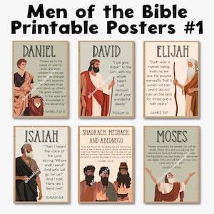 Men of the Bible - Printable Posters - Christian Classroom Decor ...