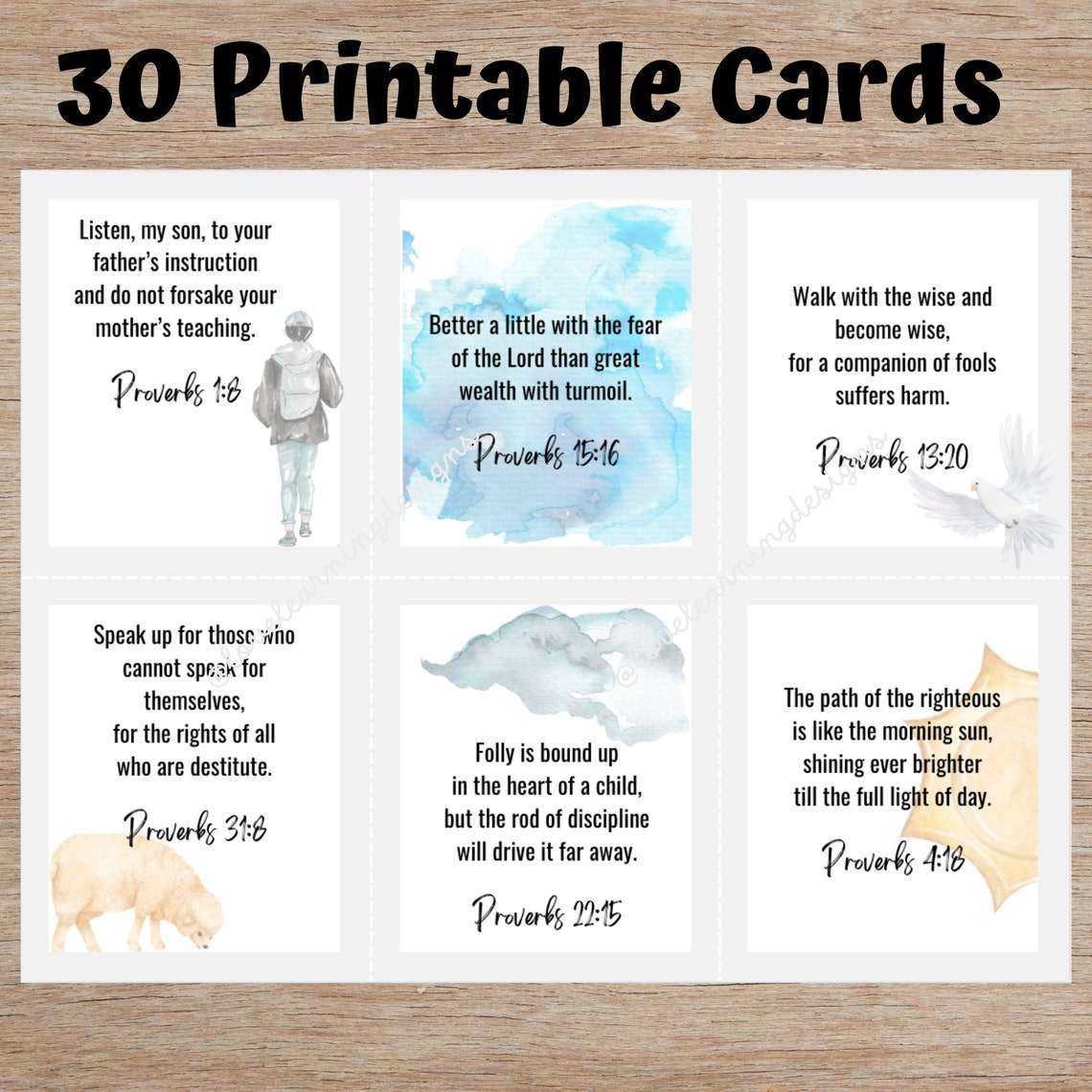 Bible Verse Memory Cards Scripture Cards Printable - Etsy