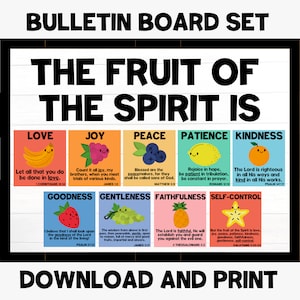 Fruit of the Spirit Bulletin Board Set Fruits of the Spirit Christian ...