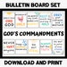Ten Commandments Bulletin Board, Christian Classroom Decor, Sunday ...