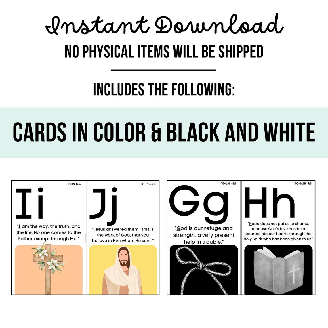 Bible Verse Alphabet Posters Printable - Alphabet Poster Kids Room ...
