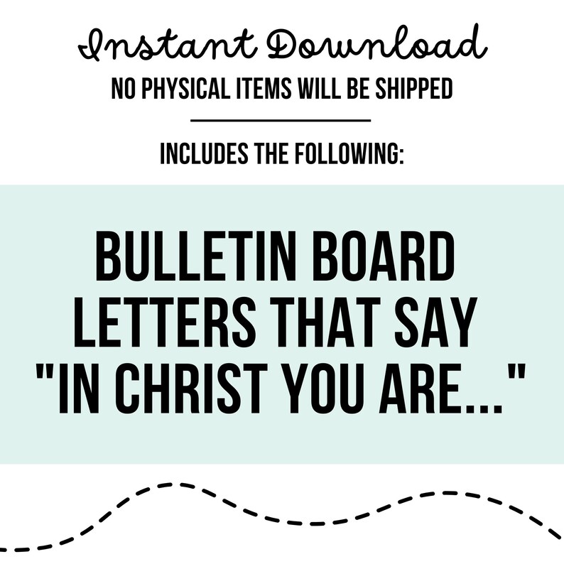 Christian Bulletin Board Kit Identity in Christ God Says I - Etsy