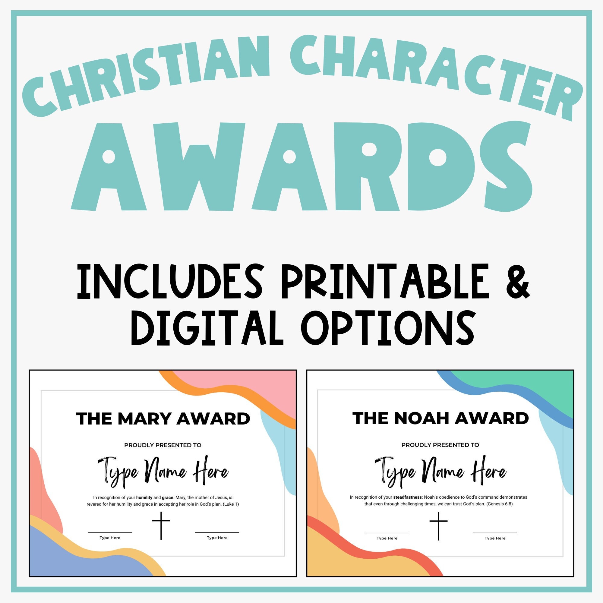 Christian Character End of Year Certificates - Class Certificates ...
