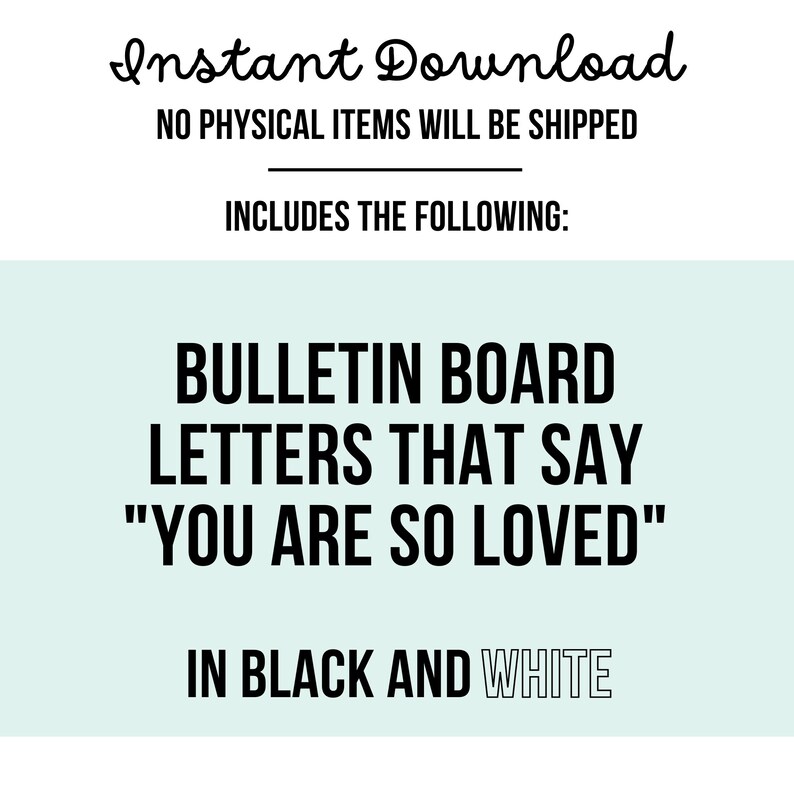 Christian Bulletin Board Set: You Are so Loved, Sunday School Decor ...
