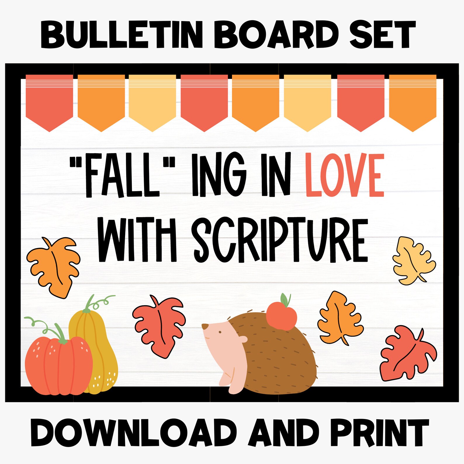 Fall Christian Bulletin Board Set Fall Bulletin Board - Etsy