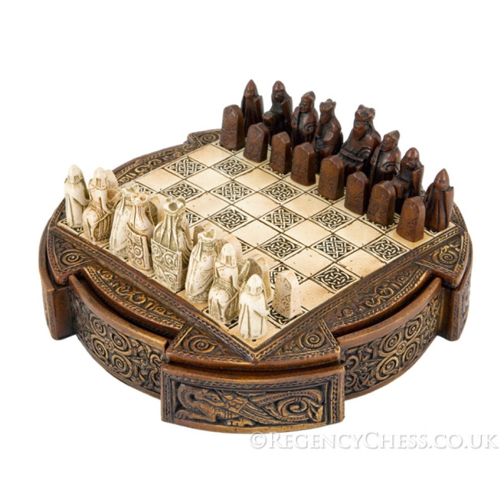 Isle of Lewis Compact Celtic Chess Set 9 Inches - Etsy UK