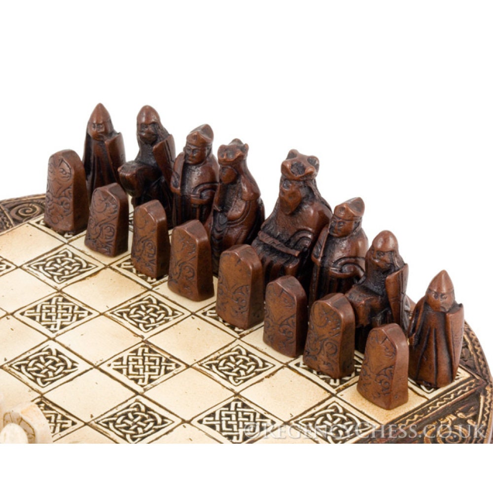 Isle of Lewis Compact Celtic Chess Set 9 Inches - Etsy