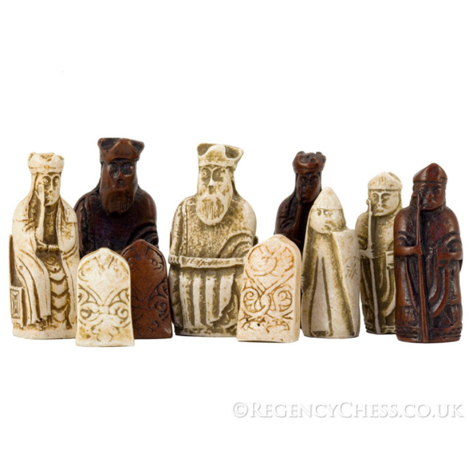 Isle of Lewis Compact Celtic Chess Set, 9 Inches, Handcrafted Crushed ...